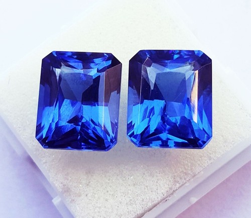 Loose Gemstone Natural Blue Sapphire Emerald Cut 8 to 10 Ct Certified ...