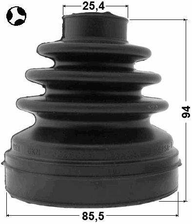 Febest Boot Inner Cv Joint Kit 85.5X94X25.4 39741-7Y026 39741-9Y125 ...