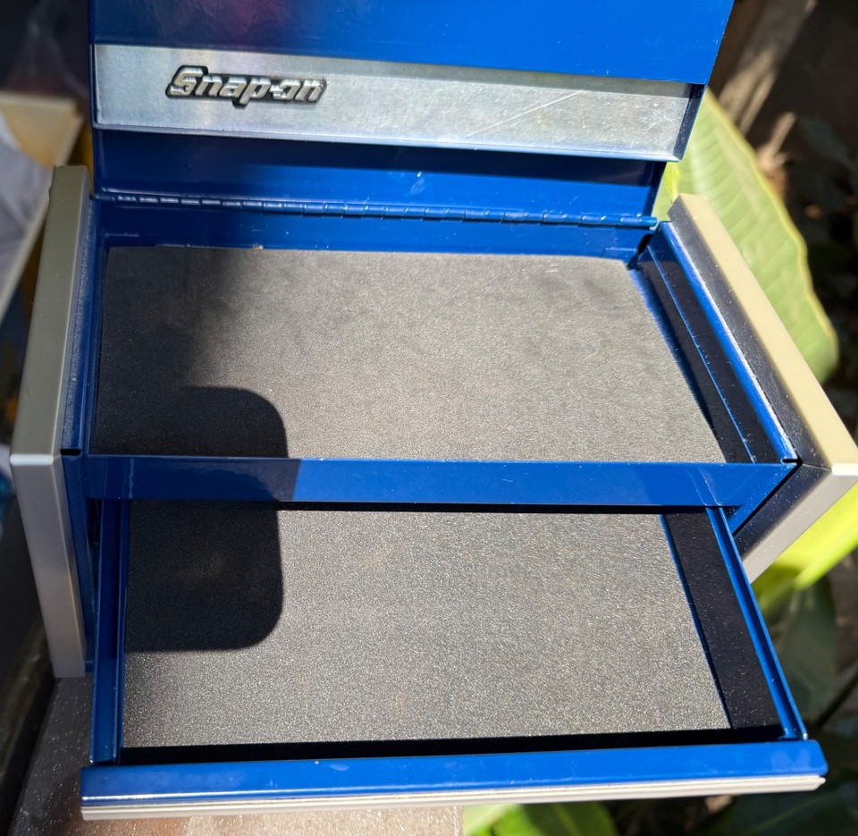 👀 🔥 Snap-on Tools Blue Mini Micro Tool Box Three-Drawer Tool Box Topper ...