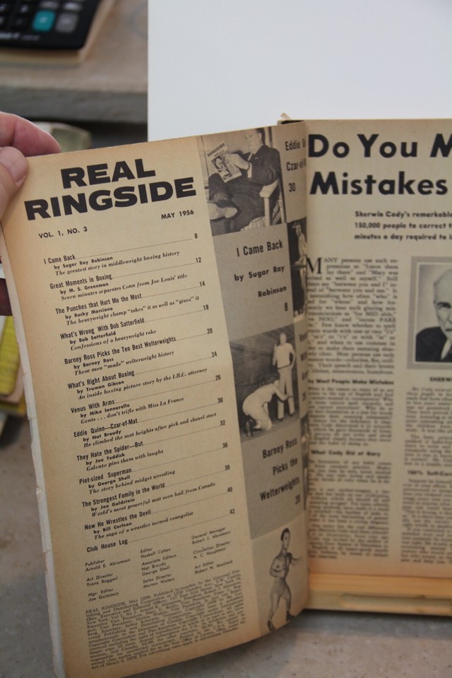 Real Ringside Magazine Wrestling Boxing May 1956 Betty Burke Gene ...