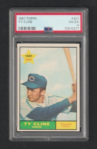 1961 TOPPS #421 TY CLINE (ROOKIE) CLEVELAND INDIANS PSA 4 | eBay