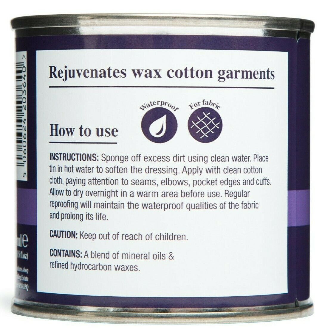 Wax Cotton Dressing Reproof Waterproofing Protection Waxed Fabric ...