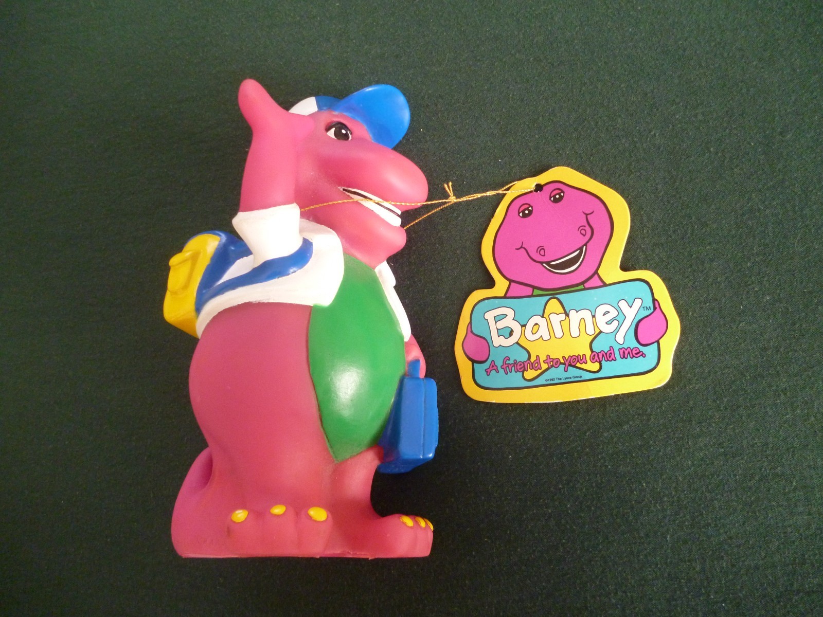 VINTAGE 1992 BARNEY THE PURPLE DINOSAUR 7" PIGGY COIN BANK THE LYONS ...