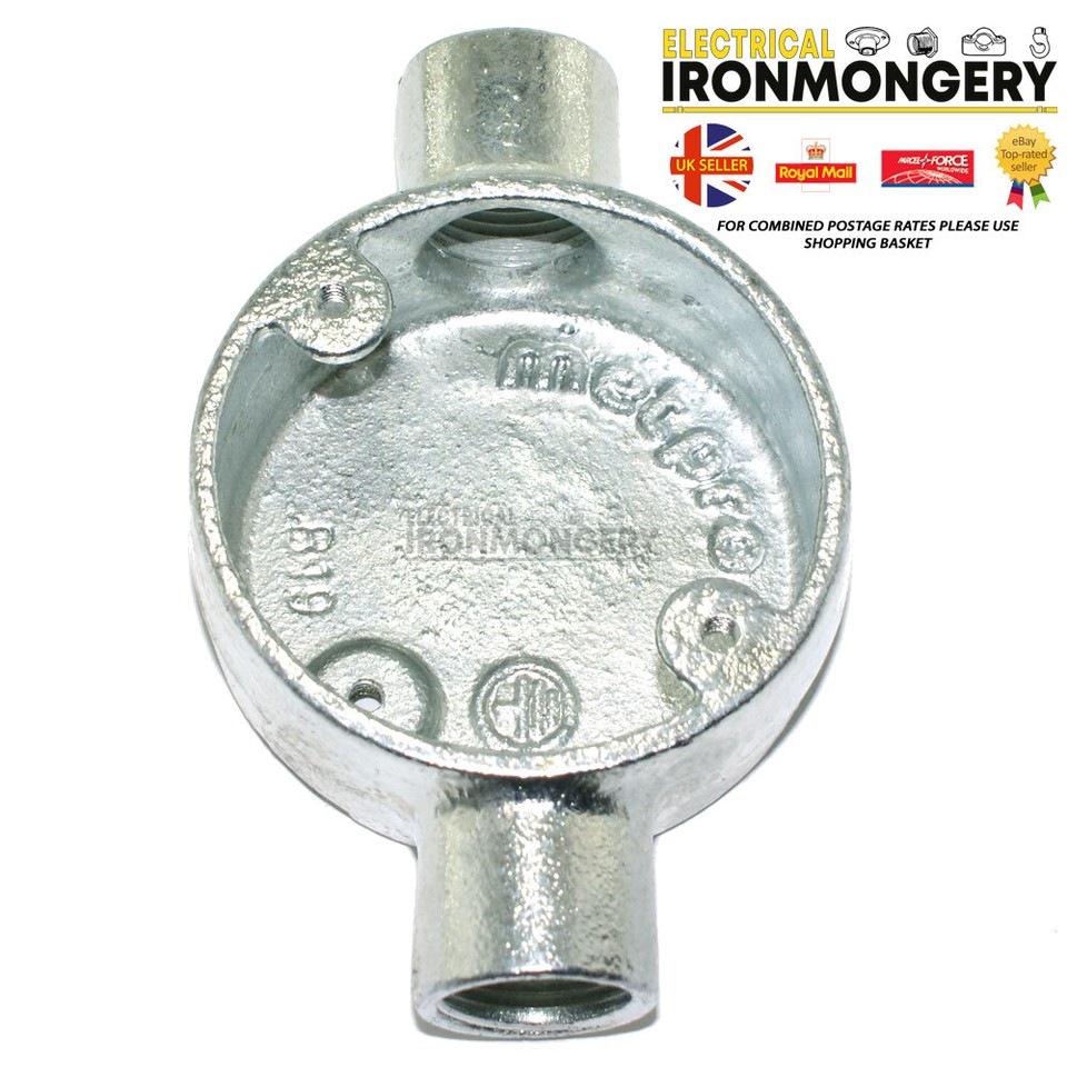 20mm Metal Conduit Boxes, Bends, Elbow, Tees, Fittings Galvanised ...