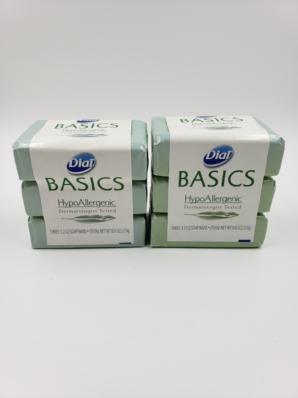 Dial Basics HypoAllergenic 3.2 Oz Soap Bars 3 Pack - Lot of 2 for 6 ...
