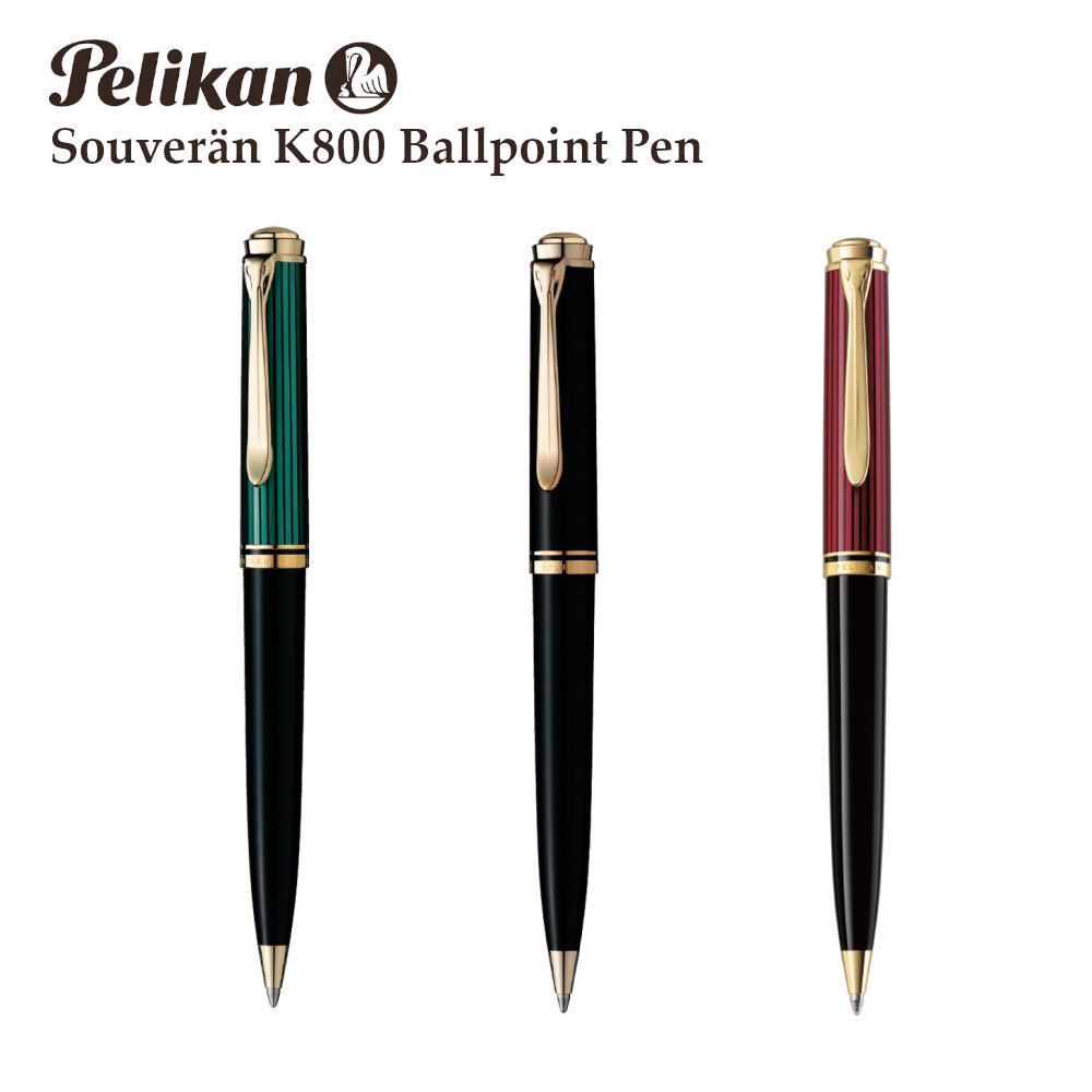 PELIKAN Ballpoint Pen Souverän K800 Gold Trim 3 color with Refill ...