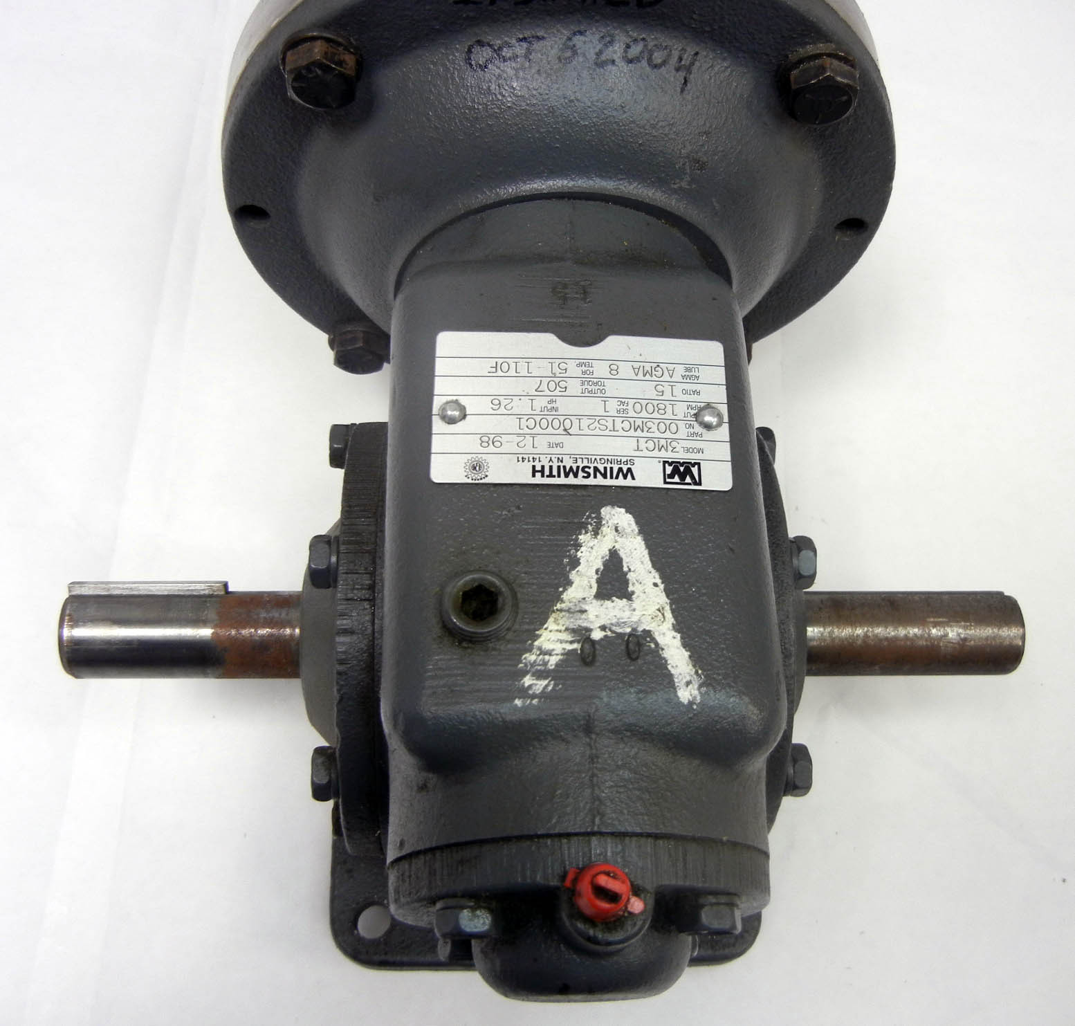 TORQUE SYSTEMS 3/4 HP 5370 DC SERVO MOTOR w/ WINSMITH 3MCT GEAR REDUCER ...