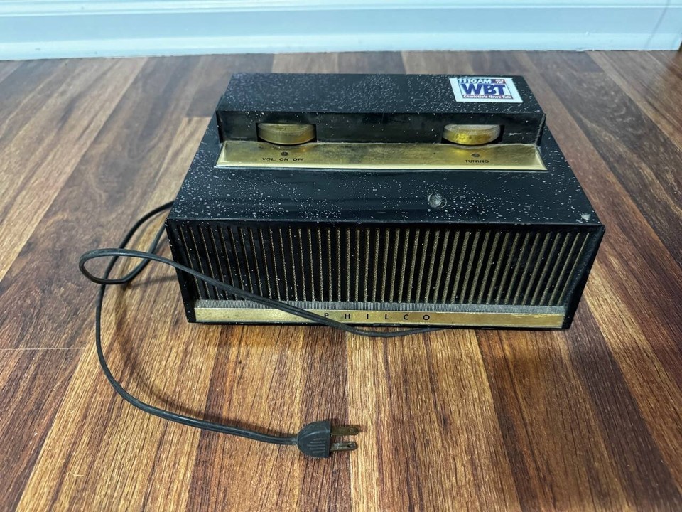 Philco Predicta Monolith Black H838-124 AM Vacuum Tube Radio - 1958 | eBay