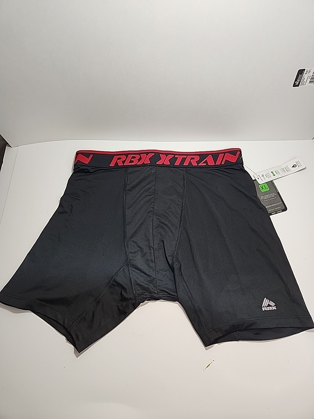 RBX 1 Compression Boxer Briefs X-Large 37-39 Black with Red Waistband X ...
