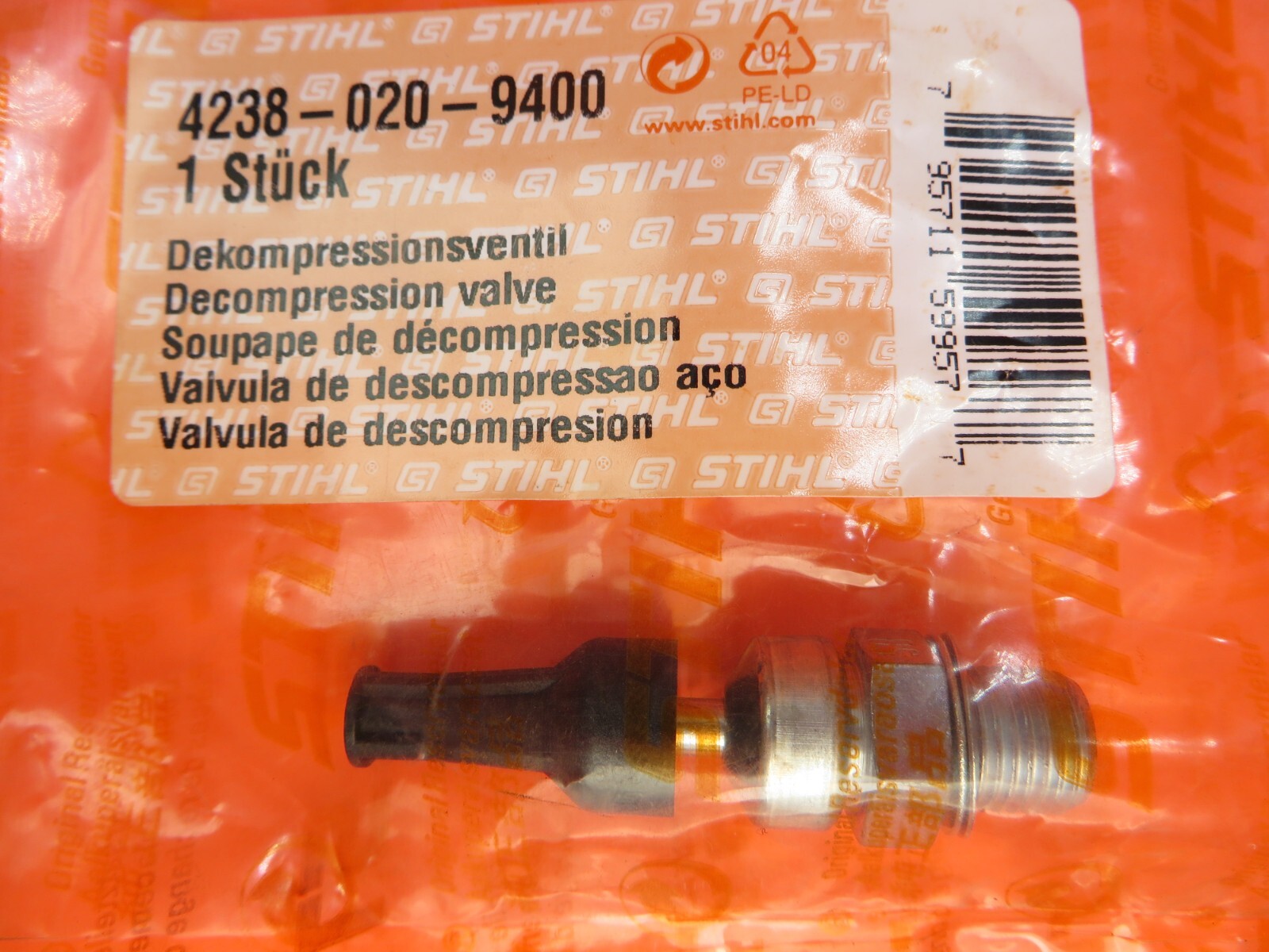 Stihl TS410, TS420, Decompression Valve, 4238-020-9400 OEM Genuine ...