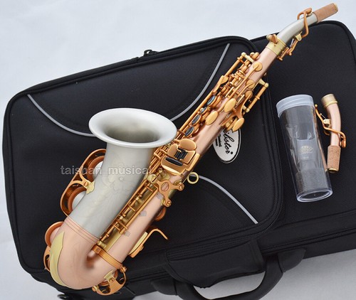 cupronickel Bell Curved Soprano Saxophone Phosphor copper Body Sax ...