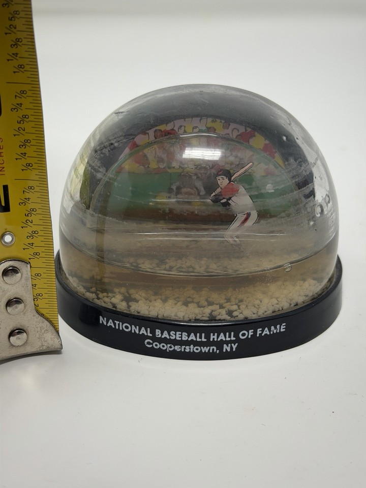 Vintage NATIONAL BASEBALL HALL of FAME Snow Globe MLB Plastic Snow Dome ...
