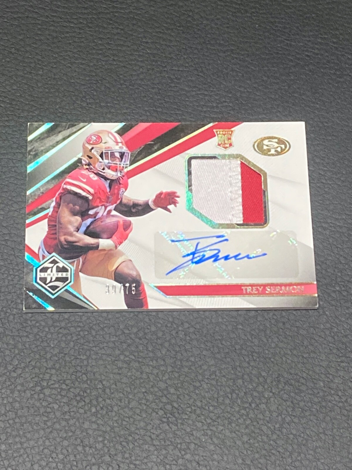 2021 Trey Sermon Panini Limited RPA Rookie Tri Color Patch Auto /75 ...