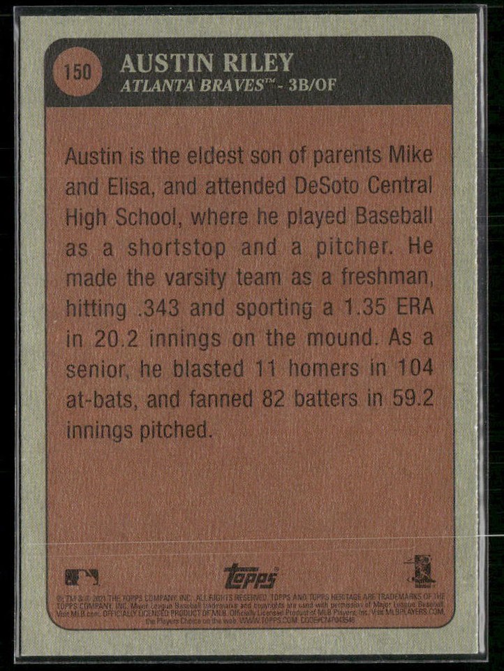 2021 Topps Heritage #150 Austin Riley | eBay