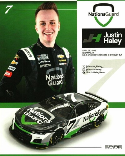 2025 JUSTIN HALEY #7 NATIONS GUARD NASCAR POSTCARD | eBay