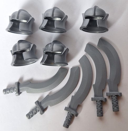 LEGO 21348 Dark Knights orc HELMET silver met. SWORDS castle Ninjago ...