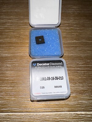 DECATUR DIAMOND TC 1661 09 16 38 010 QTY 1 CARBIDE INSERT | eBay
