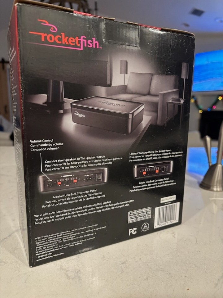 Rocketfish RF-WHTIB-A Receiver Universal Wireless Rear Speaker Kit ...