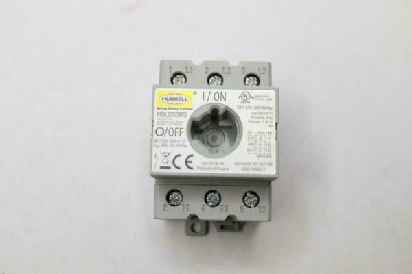 Hubbell HBLDS3RS Mechanical Interlock Replacement Switch - White for ...