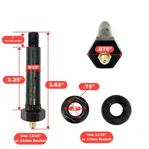 Pro Greaseable Tandem Trailer Axle Shackle Kit for Double Eye Spring (3 ...