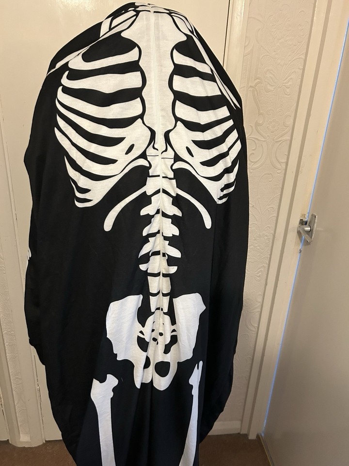 One Piece Adult Skeleton Pyjama Dress Fancy Dress for Party XL, with ...