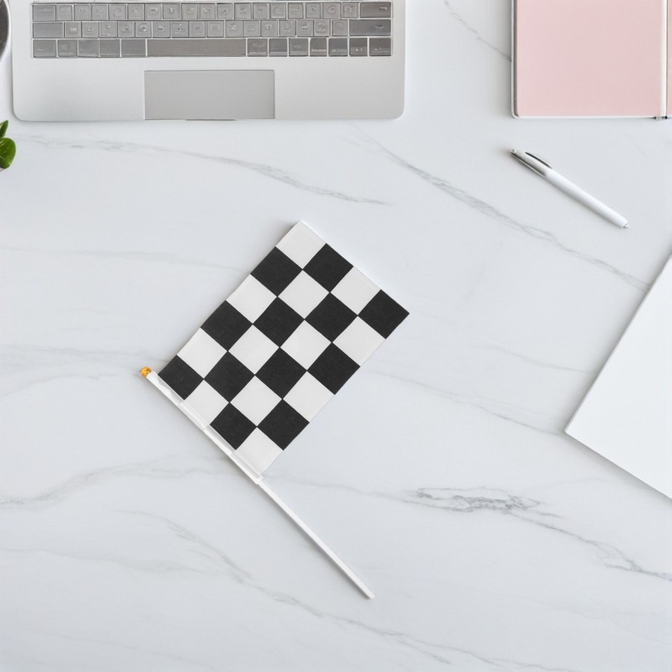 50 Pcs Checkered Hand Flags Mini Race Flags for Racing Event Decorations | eBay Australia