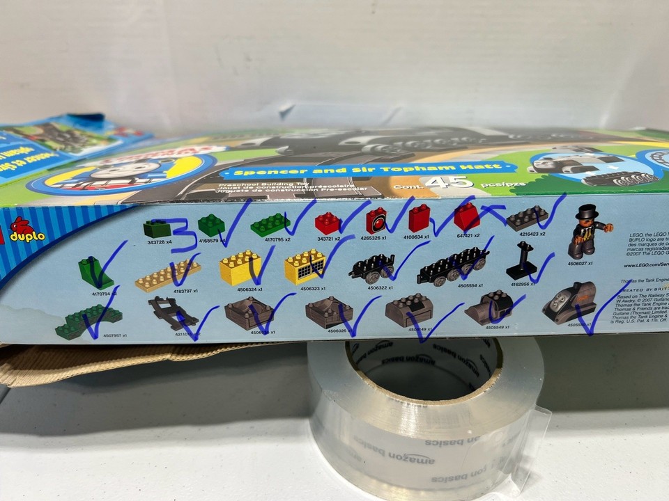 Thomas Friends LEGO Duplo Spencer 3353 Set Sir Topham Hatt 42pc Almost ...