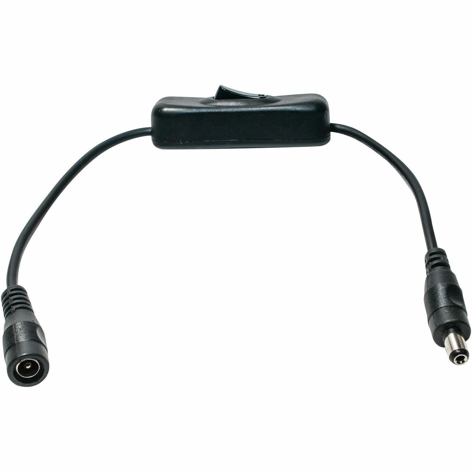 Inline DC Power Switch Extension Cable 5.5mm x 2.1mm Male Female Barrel ...