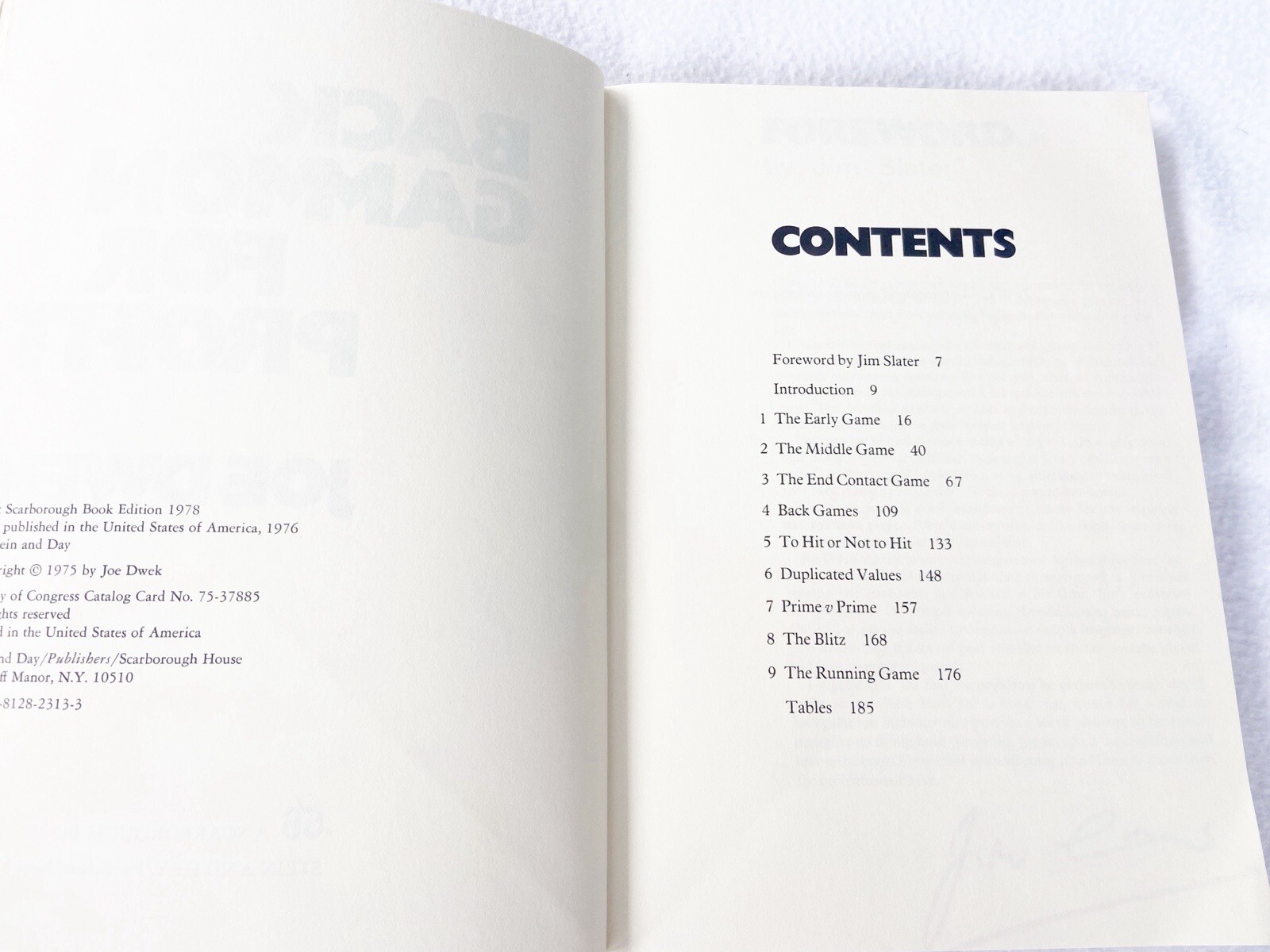 BACKGAMMON FOR PROFIT By Joe Dwek, PB, GOOD 1978 9780812823134| eBay