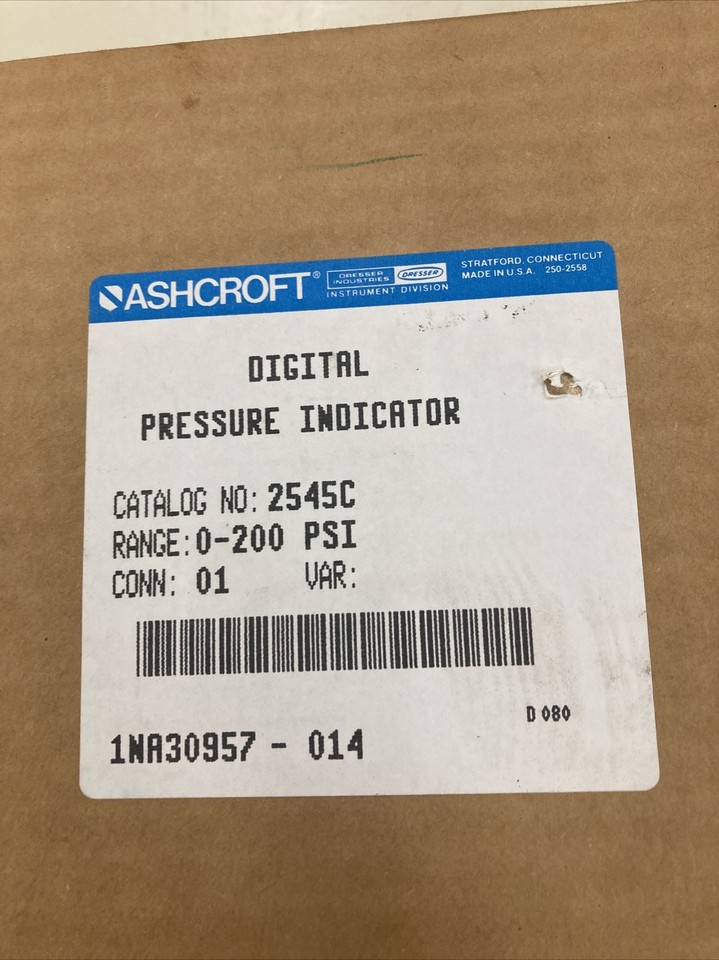 ASHCROFT Digitest 2545C Digital Pressure Indicator 0-200psi | eBay