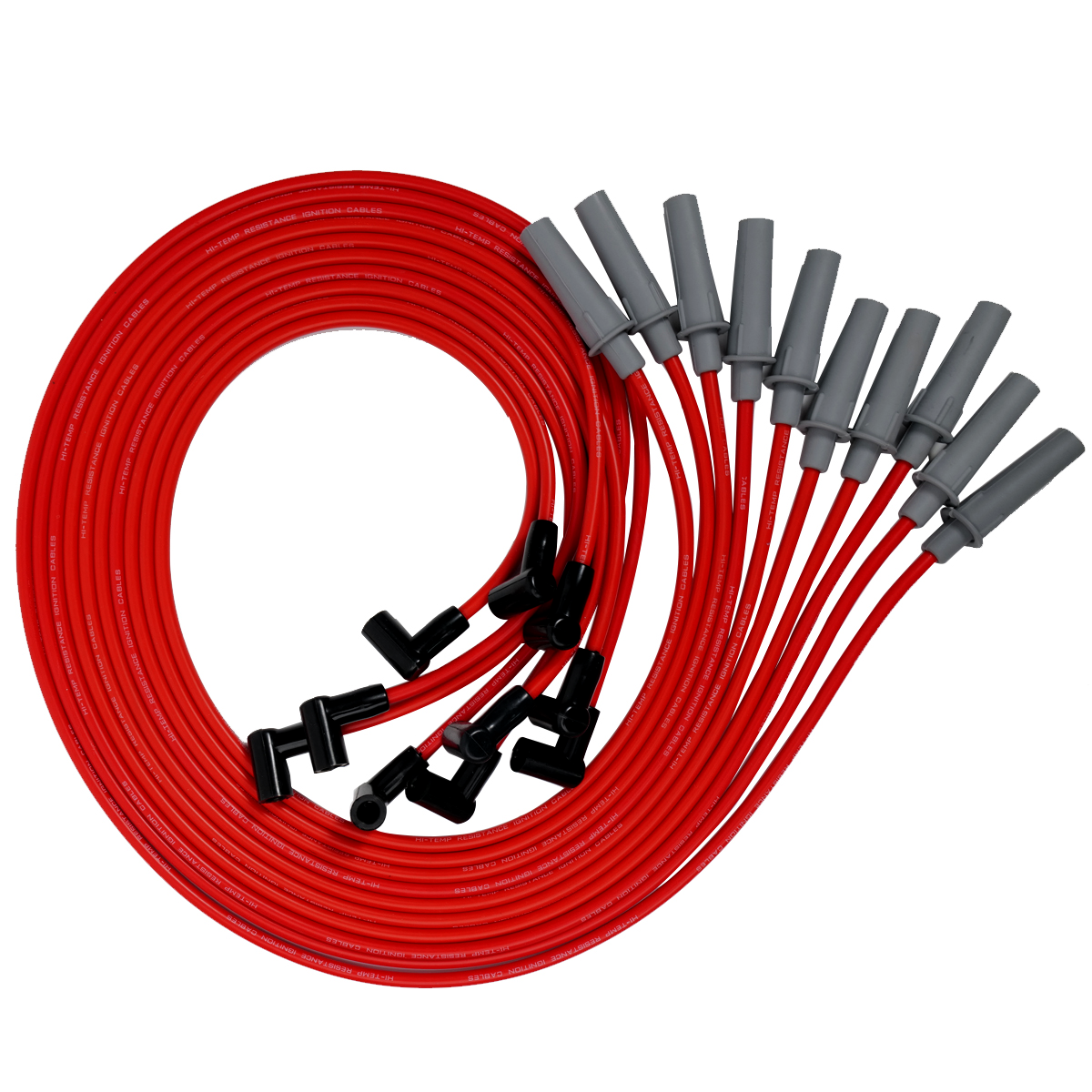 10X Red Spark Plug Wires Set For 1990-2003 Dodge 1500 2500 3500 Truck ...