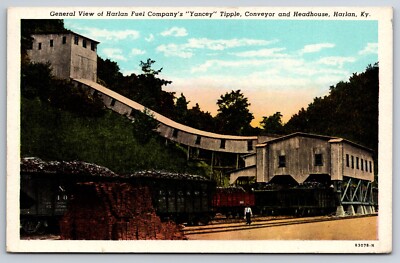 Harlan Fuel Co. Tipple Coal Mining Trains Harlan Kentucky KY c1940 ...