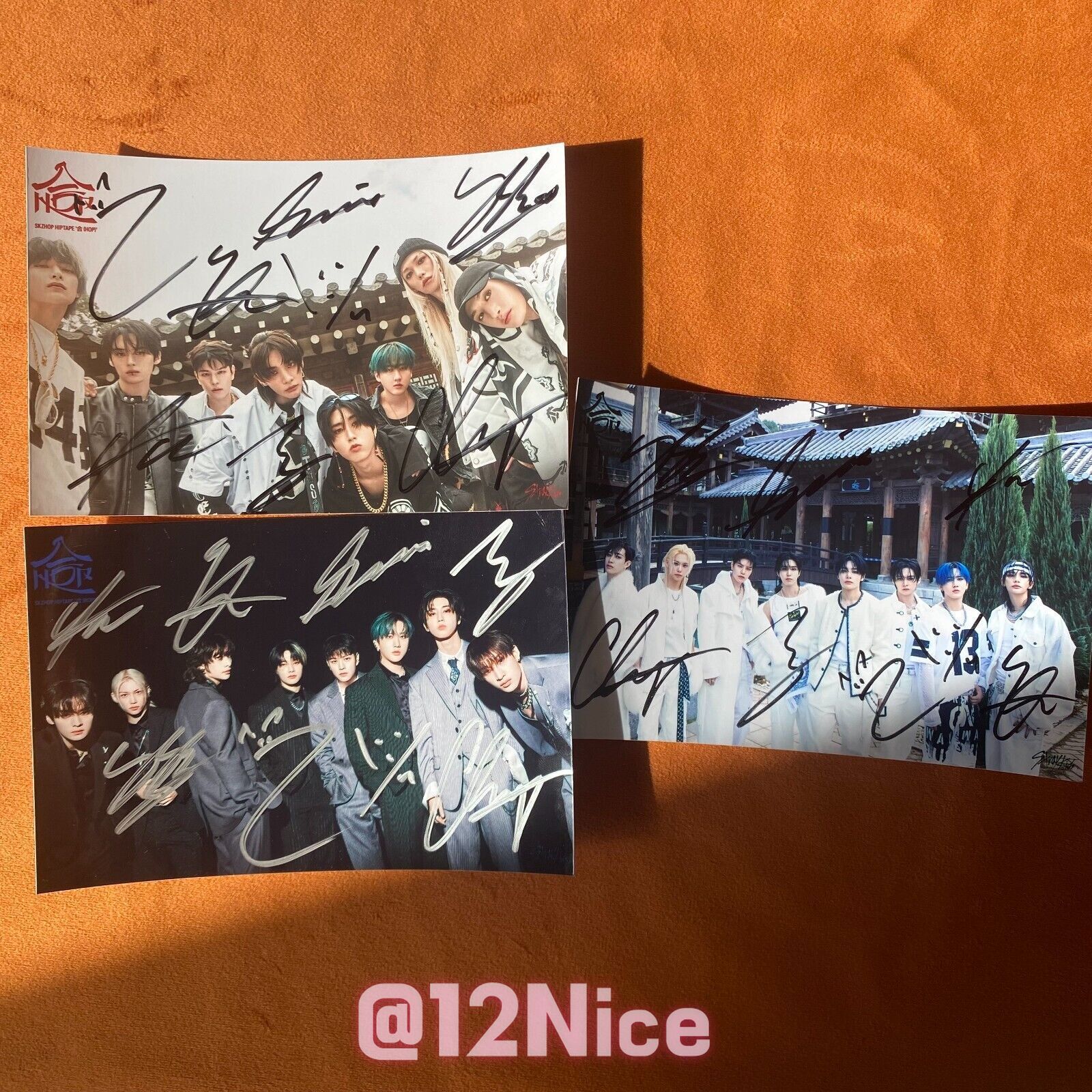 STRAY KIDS 合 HOP WALKIN ON WATER AUTOGRAPHED SIGNED GROUP PHOTO 4*6 ...