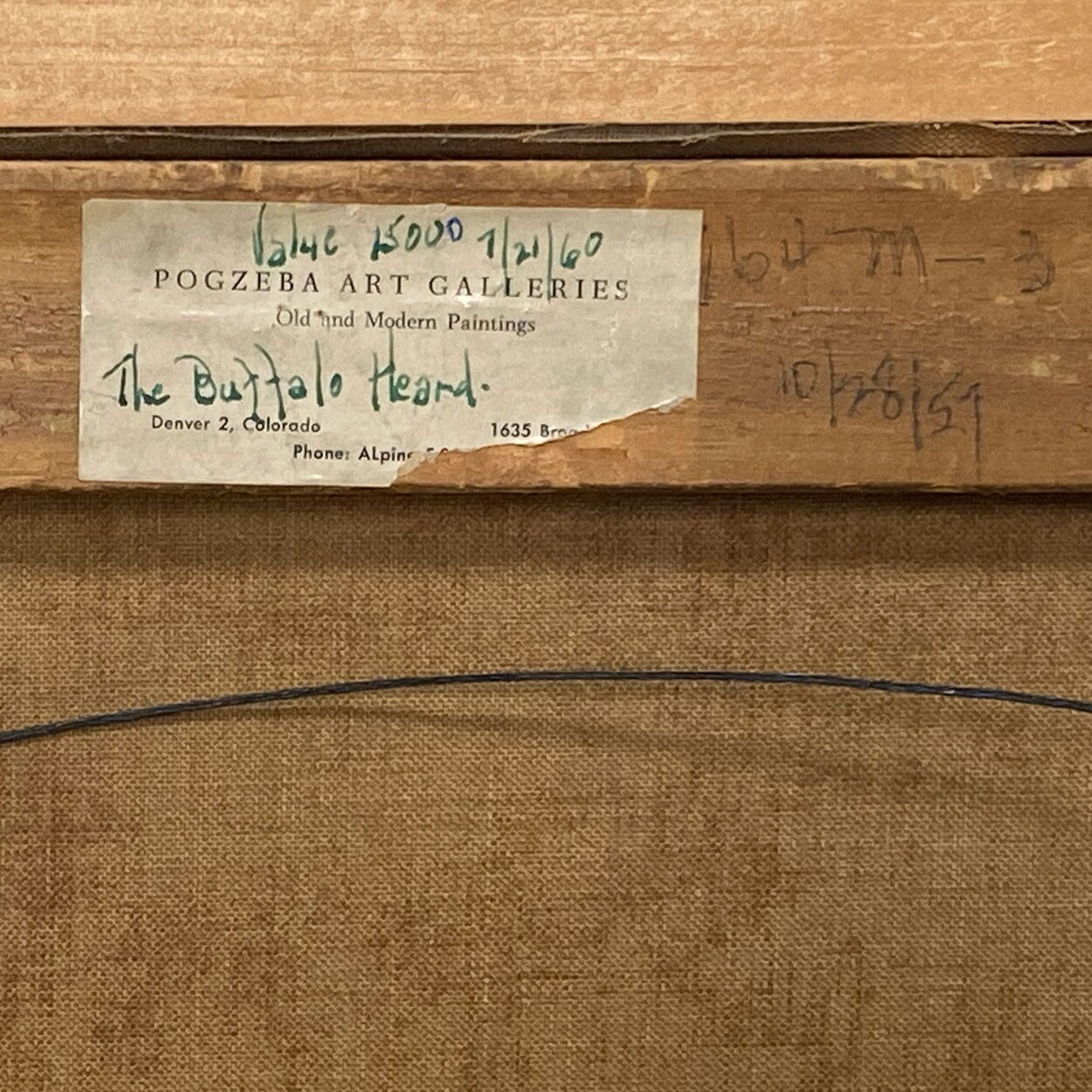 Antique JOHN (JACK) DARE HOWLAND Oil Painting, Buffalo/Bison Herd 19th ...