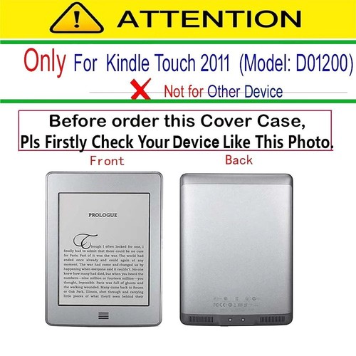 Magnetic Closure Paperwhite 1/2/3 Folio Cover for Kindle Touch D01200 ...
