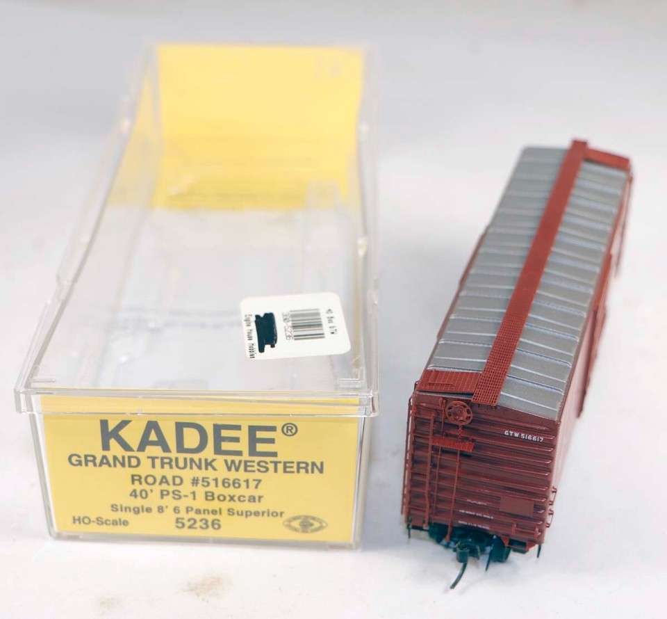 Kadee Cars #5236 40' PS-1 Box Car Grand Trunk Western #516617 1/87 HO ...