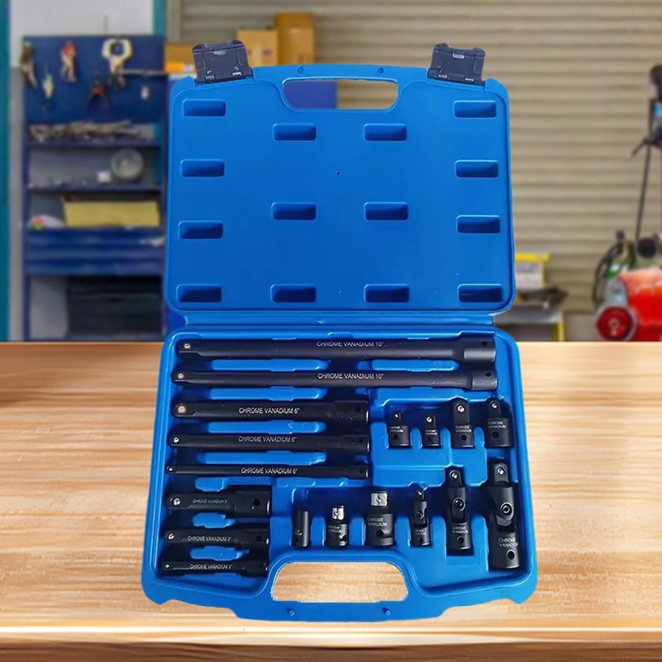 18 Pieces Drive Socket Extension Set Multipurpose Impact Coupler ...