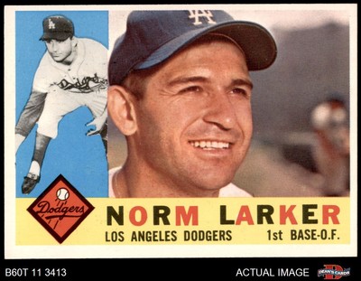 1960 Topps #394 Norm Larker Dodgers 8 - NM/MT | eBay