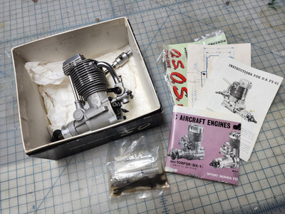 OS FS-61 (9.95 cc) 4-Stroke Engine w/ Muffler for Model Airplane—Great ...