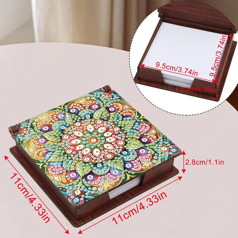 Diamond Painting Note Box Mandala Diamond Art Notecard Box Gem Art ...