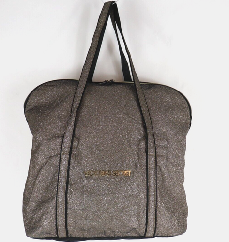 Victory Secret Casual Weekender Tote Bag Gold Metallic Shimmer Soft ...