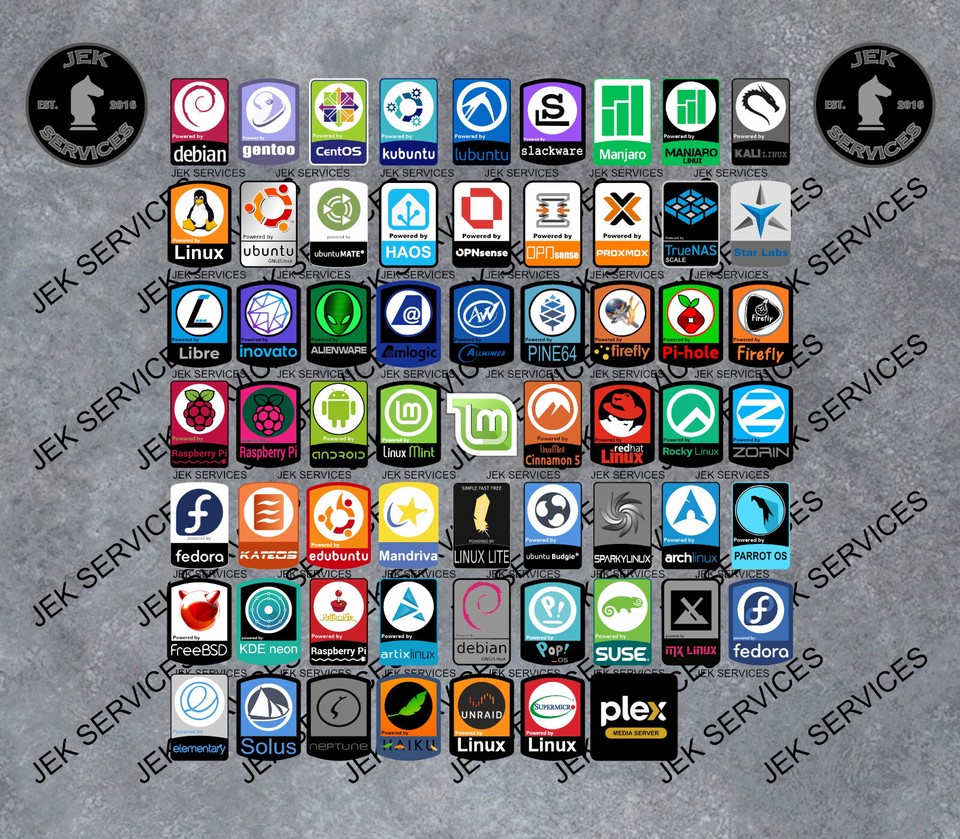 Linux Distro Case Badge Sticker – OEM & Custom Decals for PC, Laptops ...