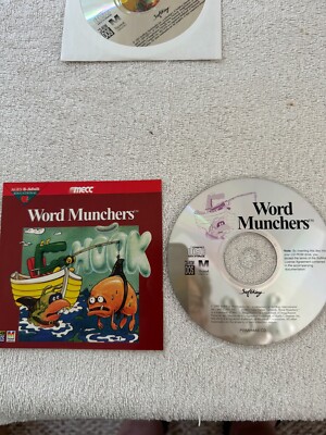 Word Munchers PC Mac Computer Game - SoftKey International 1995 DOS/Mac ...