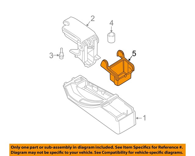 Genuine BMW E46 Upper Center Console Armrest Support 51168218307 for ...