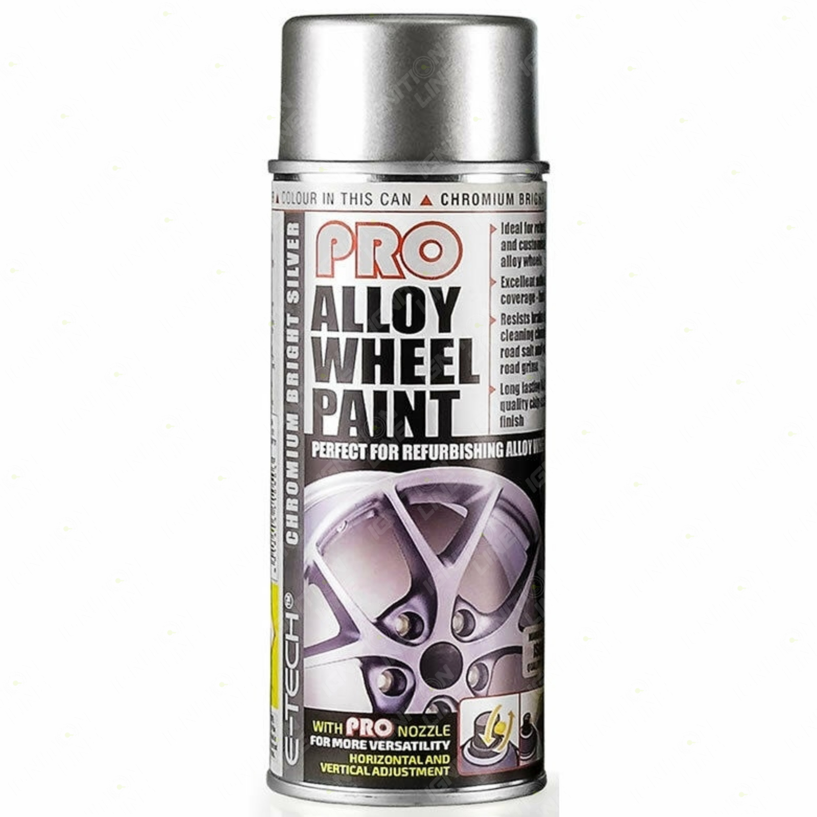 E-Tech Pro Alloy Wheel Refurbish Spray Paint Chromium Bright Silver ...