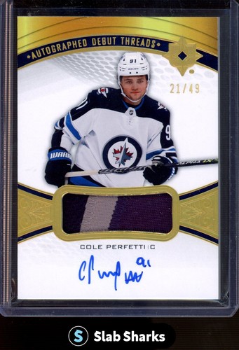 2021 Ultimate Collection Cole Perfetti Rookie Patch Auto Debut Threads ...