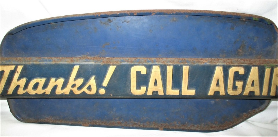 ANTIQUE BRAUN'S TOWN TALK BREAD COUNTRY BAKERY KITCHEN STORE DOOR PUSH ...