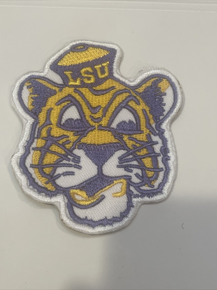 LSU Tigers vintage Embroidered Iron On Sew on patch 3” X 2.5” | eBay