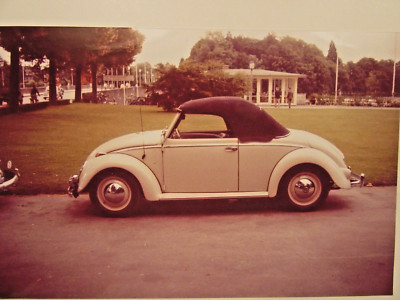 1947 to 1952 VW HEBMULLER CABRIOLET, 4" x 6" color print from vintage ...