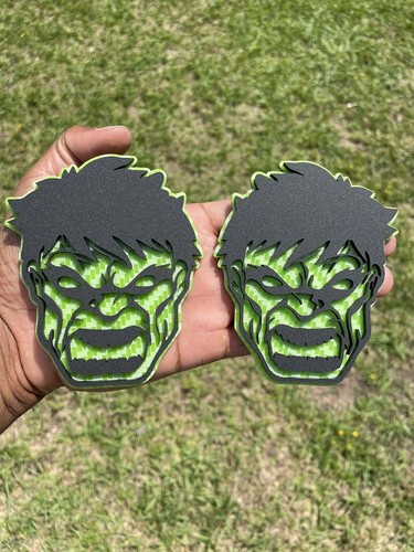 Hulk Carbon Fiber Badge Emblem’s Set Of (2) Custom By Badge Addictz ...